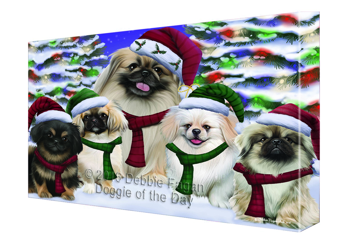Pekingese Dog Canvas .75" Personalized Digital Painting Christmas NWT ...
